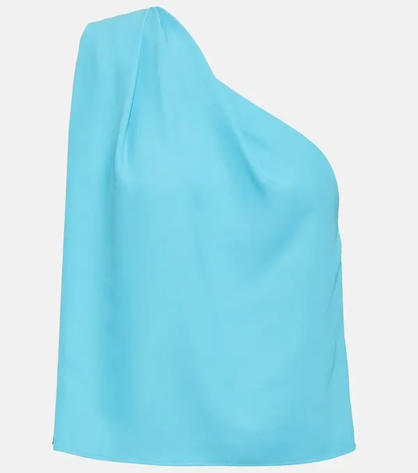 THE SEI One-shoulder Draped Crepe Top