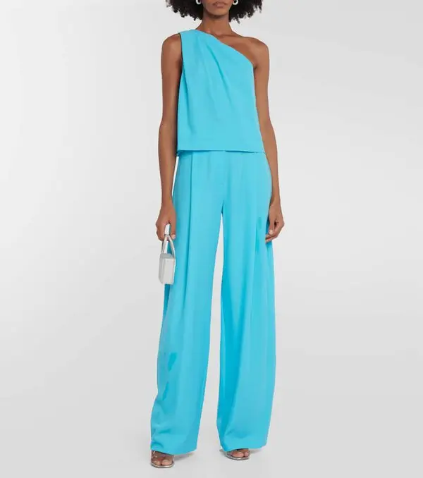 THE SEI One-shoulder Draped Crepe Top