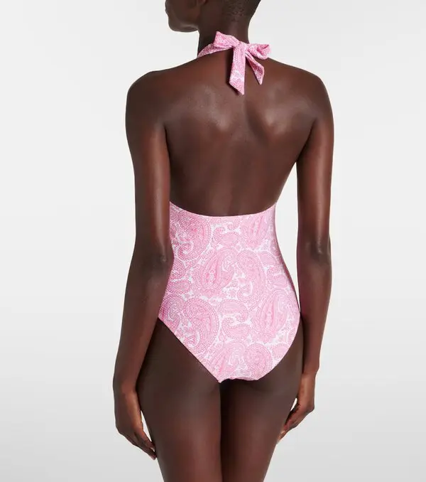 Heidi Klein Ischia Printed Halterneck Swimsuit