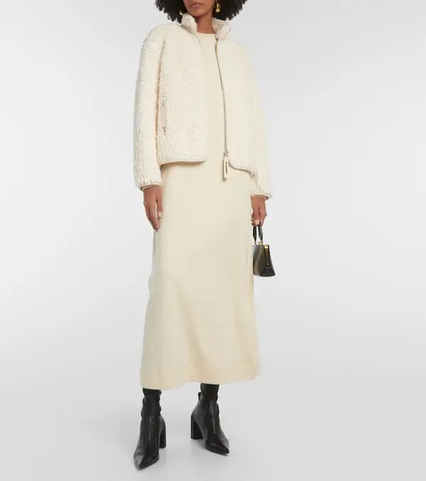 JIL SANDER Teddy Cotton Jacket - White