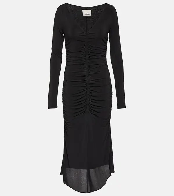 Isabel Marant Étoile Laly Ruched Jersey Midi Dress