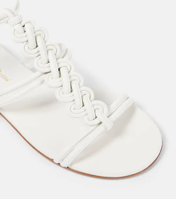 GIANVITO ROSSI Capua Braided Gladiator Sandals
