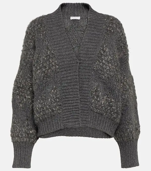 Brunello Cucinelli Wool, Cashmere, And Silk Cardigan