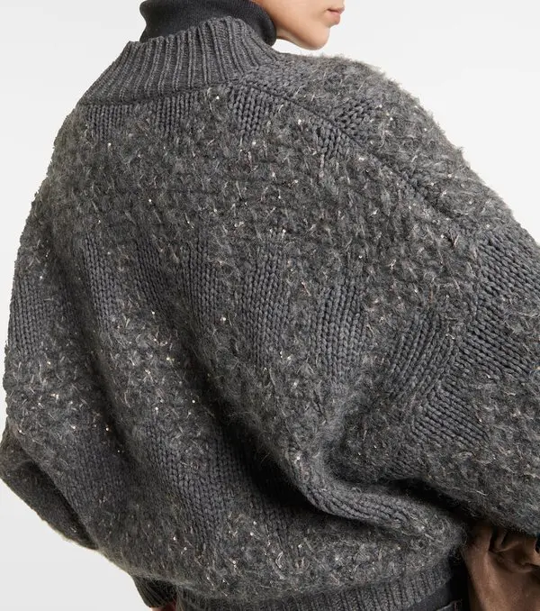 Brunello Cucinelli Wool, Cashmere, And Silk Cardigan