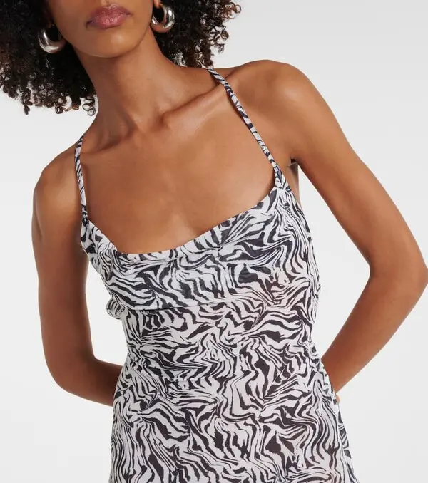 BANANHOT Sahara Zebra-print Maxi Dress