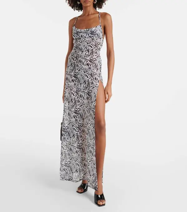 BANANHOT Sahara Zebra-print Maxi Dress