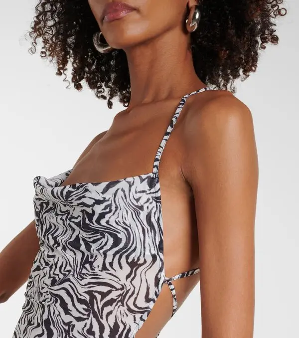 BANANHOT Sahara Zebra-print Maxi Dress
