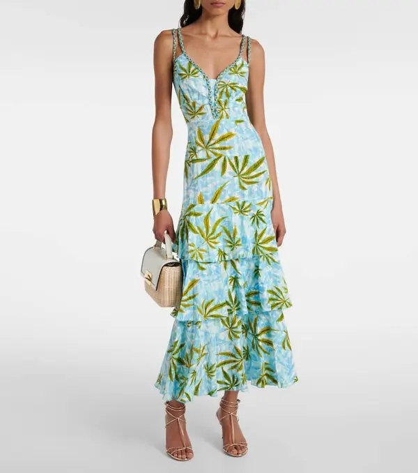 Diane Von Furstenberg Cate Printed Cotton Maxi Dress