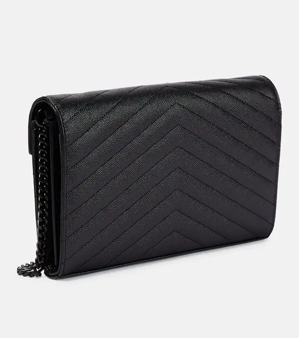 Saint Laurent Cassandre Matelasse Leather Wallet On Chain