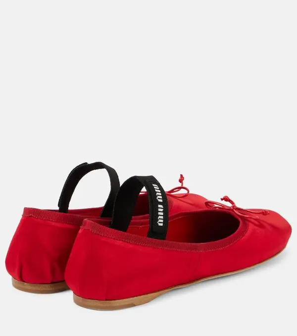 Miu Miu Satin Ballerinas