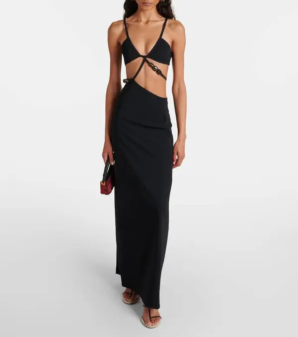 Christopher Esber Beaded Cutout Maxi Dress