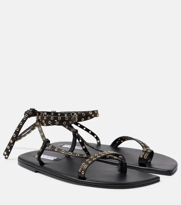 Alaïa Marsa Embellished Leather Sandals
