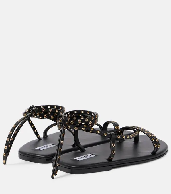 Alaïa Marsa Embellished Leather Sandals