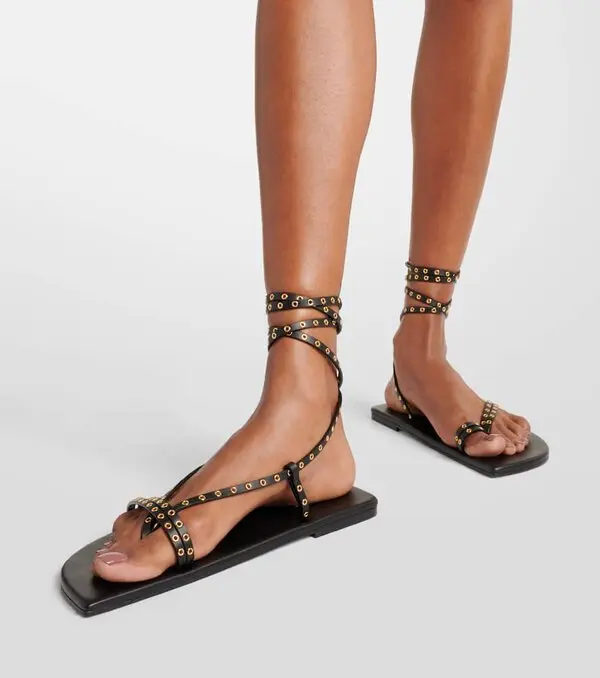 Alaïa Marsa Embellished Leather Sandals