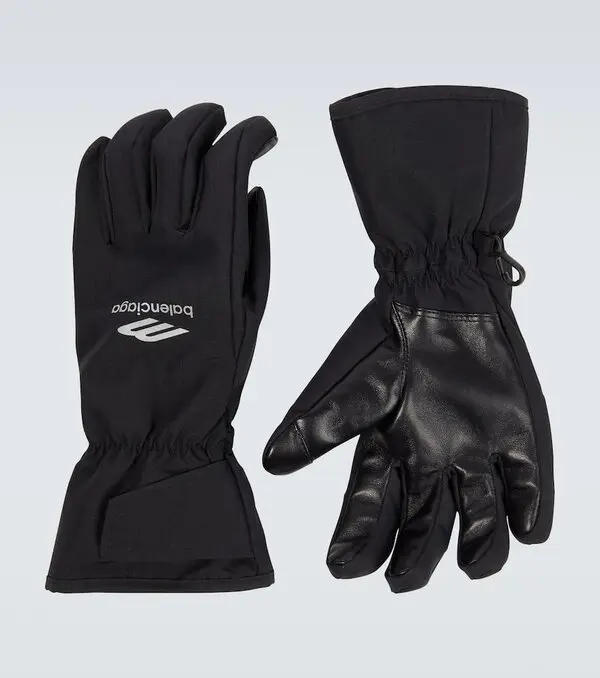 Balenciaga 3b Sports Icon Ski Gloves - Black