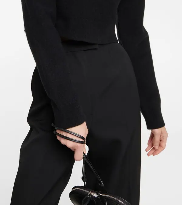Alaïa Keyhole Virgin Wool Cropped Sweater