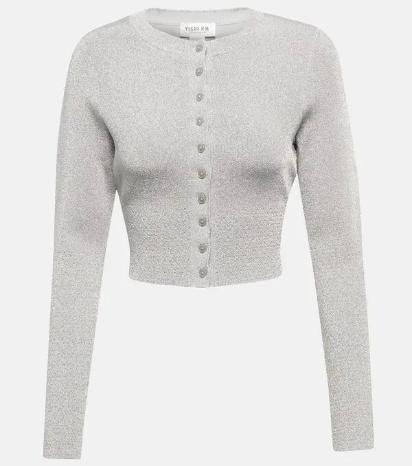 Victoria Beckham Glitter Cropped Cardigan