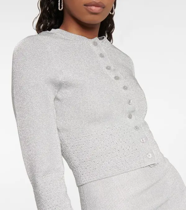Victoria Beckham Glitter Cropped Cardigan