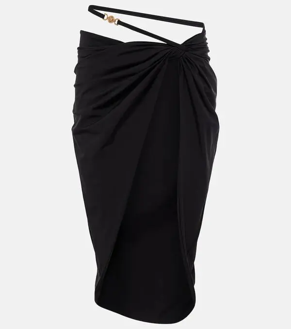 Versace Jersey Beach Cover-up - Black