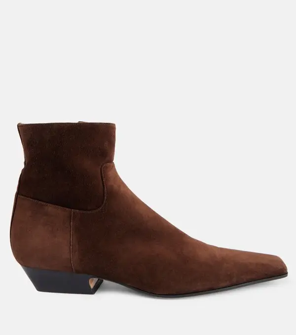 Khaite Marfa Suede Chelsea Boots - Brown