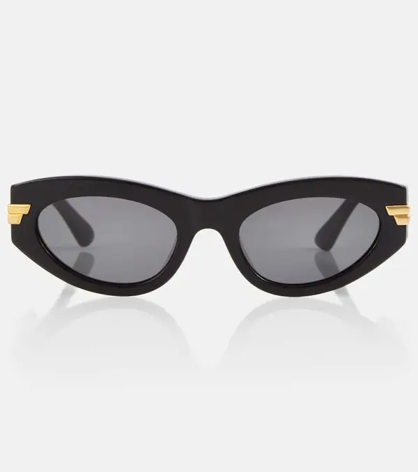 Bottega Veneta Oval Sunglasses - Black
