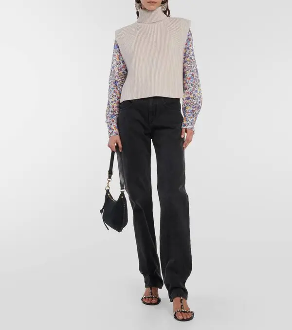 MARANT ETOILE Megan Turtleneck Wool Sweater Vest