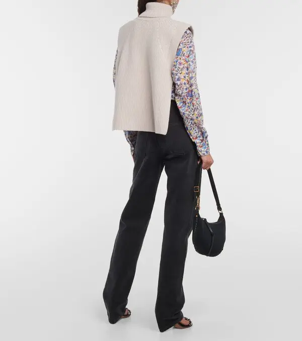 MARANT ETOILE Megan Turtleneck Wool Sweater Vest