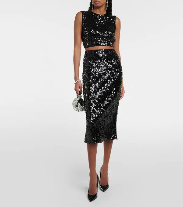 Dolce & Gabbana Sequined Crop Top