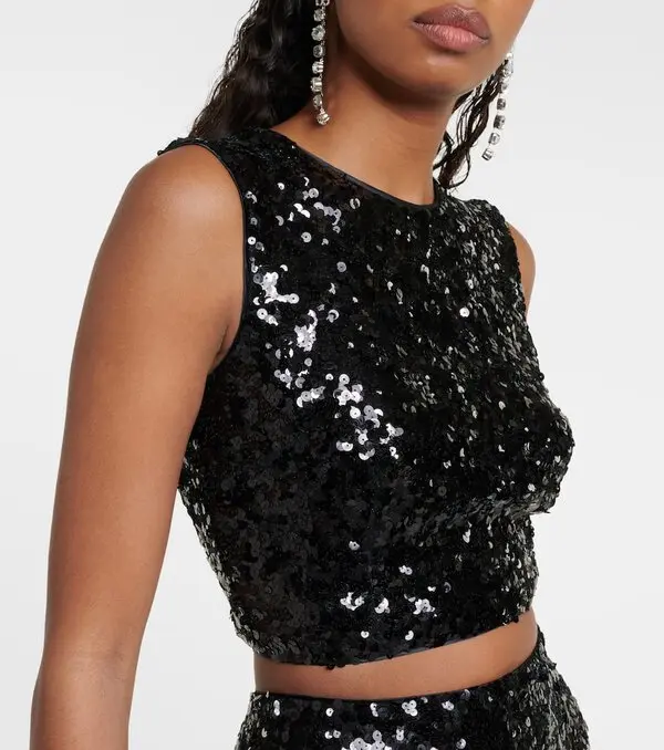 Dolce & Gabbana Sequined Crop Top