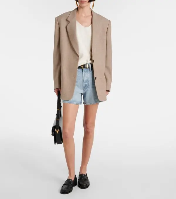 AGOLDE Parker Mid-rise Denim Shorts - Blue