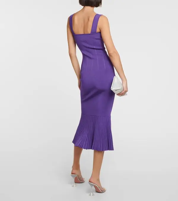 Galvan Atalanta Ruffled Midi Dress