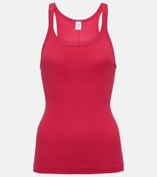 RE/DONE Ribbed-knit Tank Top