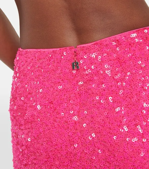 ROTATE BY BIRGER CHRISTENSEN Sequined Midi Skirt