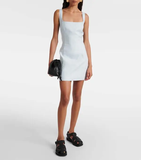 SIR. Iris Tie Mini Dress - Blue