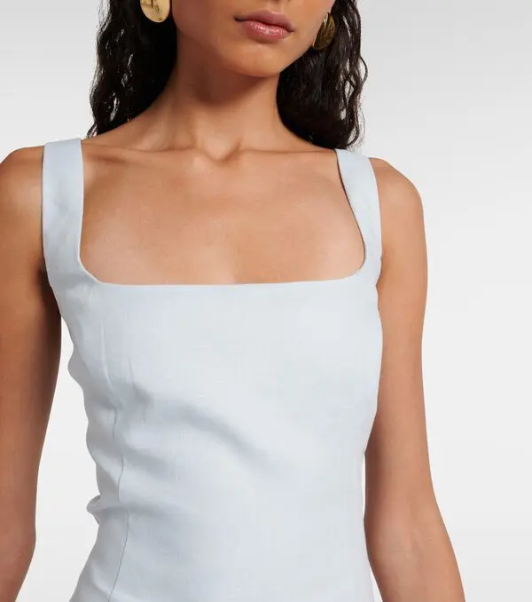 SIR. Iris Tie Mini Dress - Blue