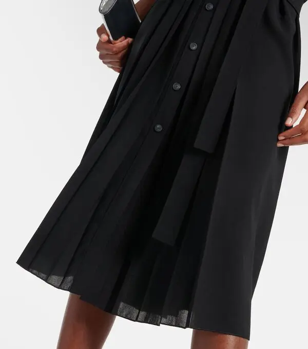 JOSEPH Arcade Plisse Midi Dress