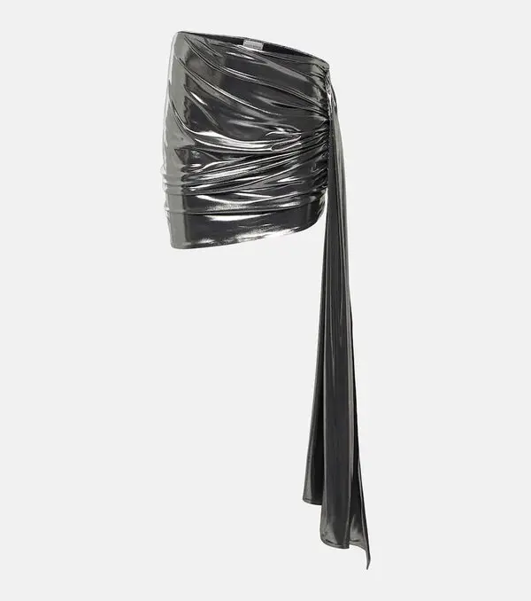 Magda Butrym Metallic Ruched Miniskirt