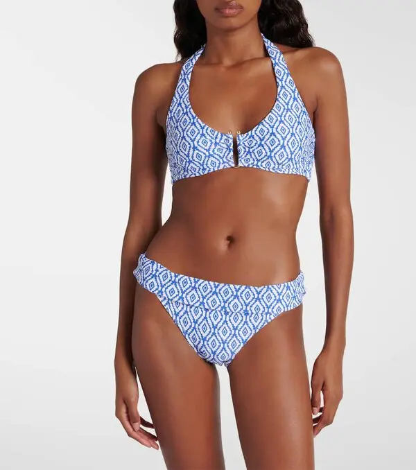 Heidi Klein Sardinia Printed Halterneck Bikini Top