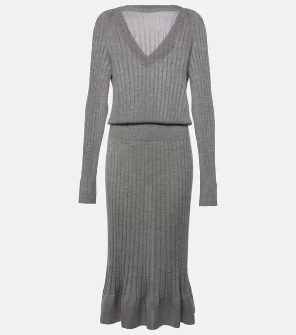Proenza Schouler Eden Wool-blend Ribbed Midi Dress