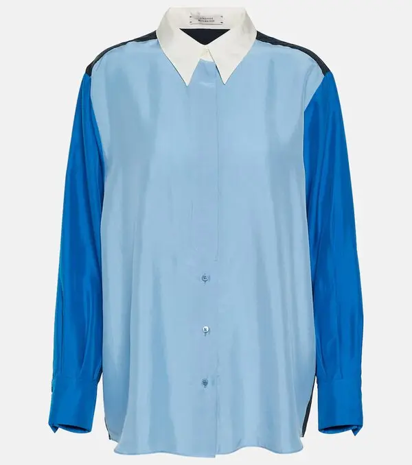 Dorothee Schumacher Colorblock Silk Shirt