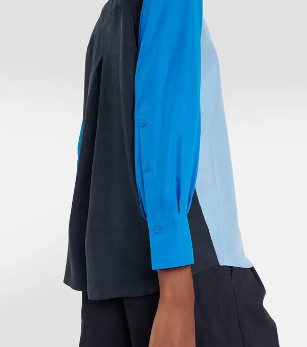 Dorothee Schumacher Colorblock Silk Shirt