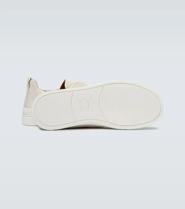 Zegna Triple Stitch Leather Sneakers