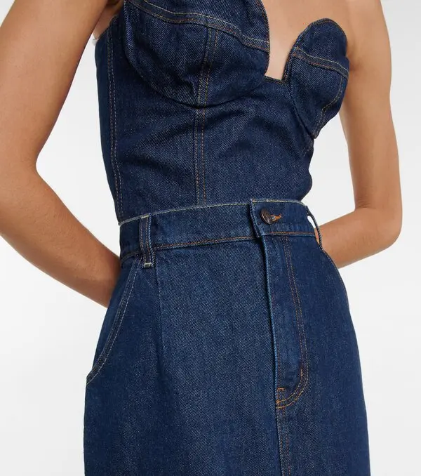 Magda Butrym Denim Midi Skirt