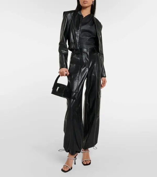 Simkhai Sofia Faux Leather Cargo Pants
