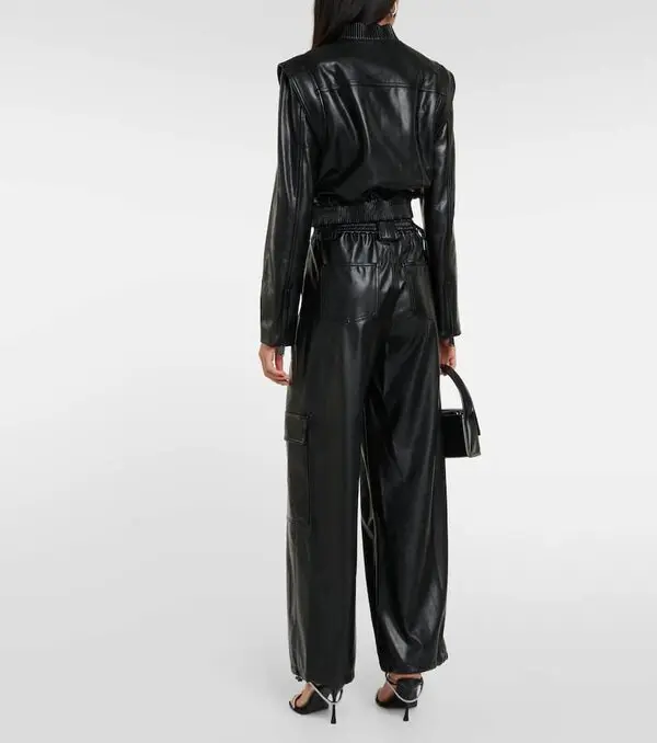 Simkhai Sofia Faux Leather Cargo Pants