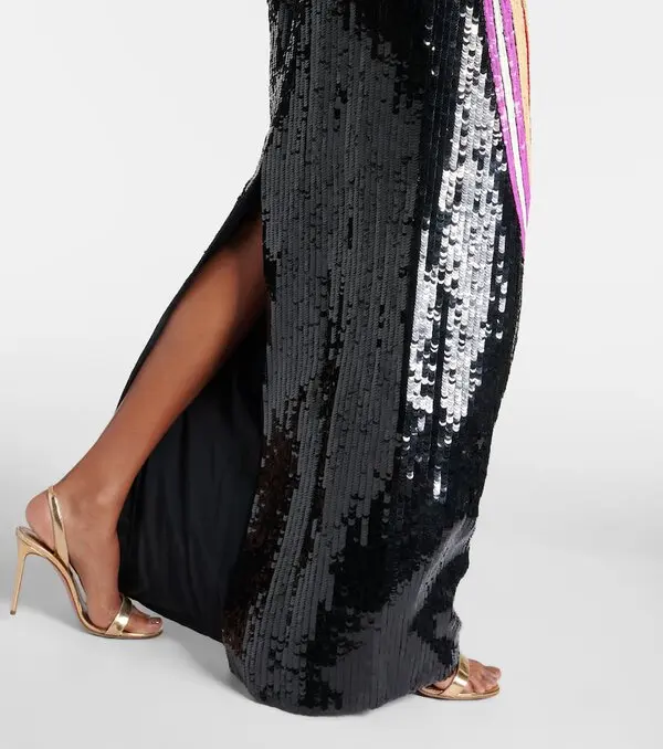 Emilio Pucci Sequined Printed Halterneck Gown