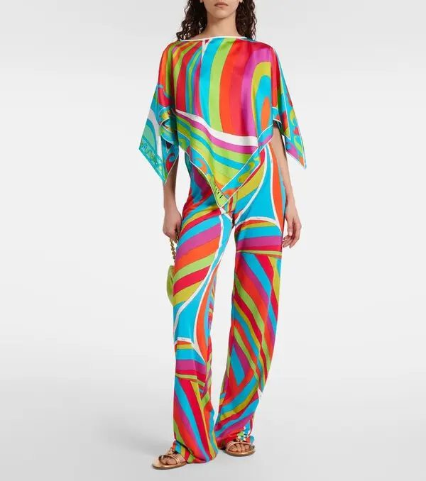 Emilio Pucci Iride Printed Straight Pants