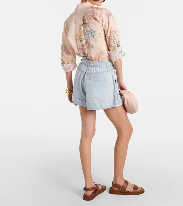 Zimmermann High-rise Denim Shorts