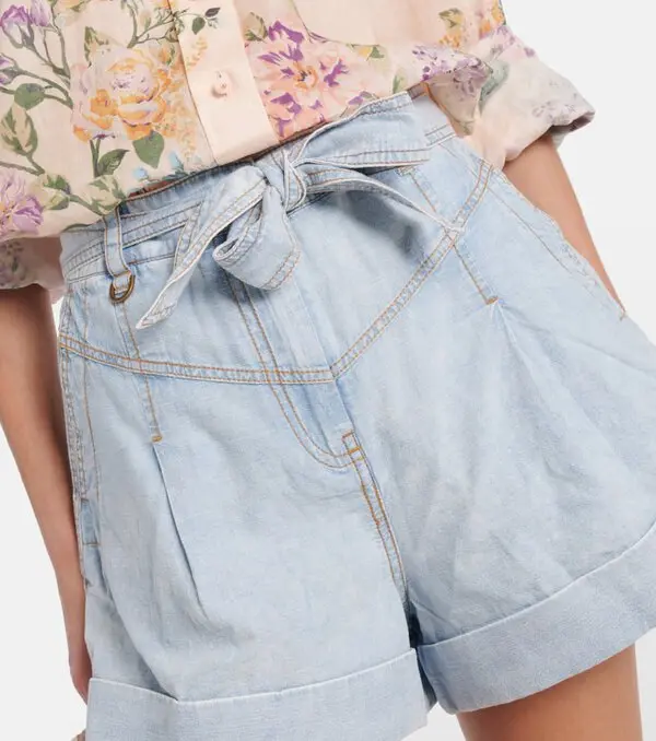 Zimmermann High-rise Denim Shorts