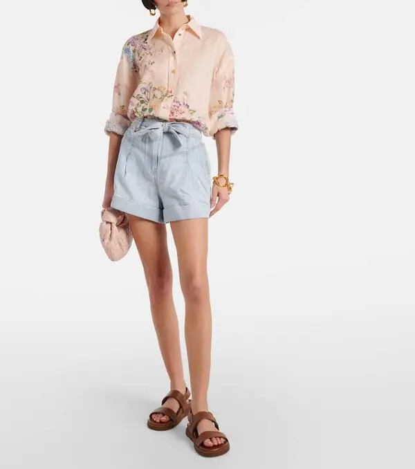 Zimmermann High-rise Denim Shorts